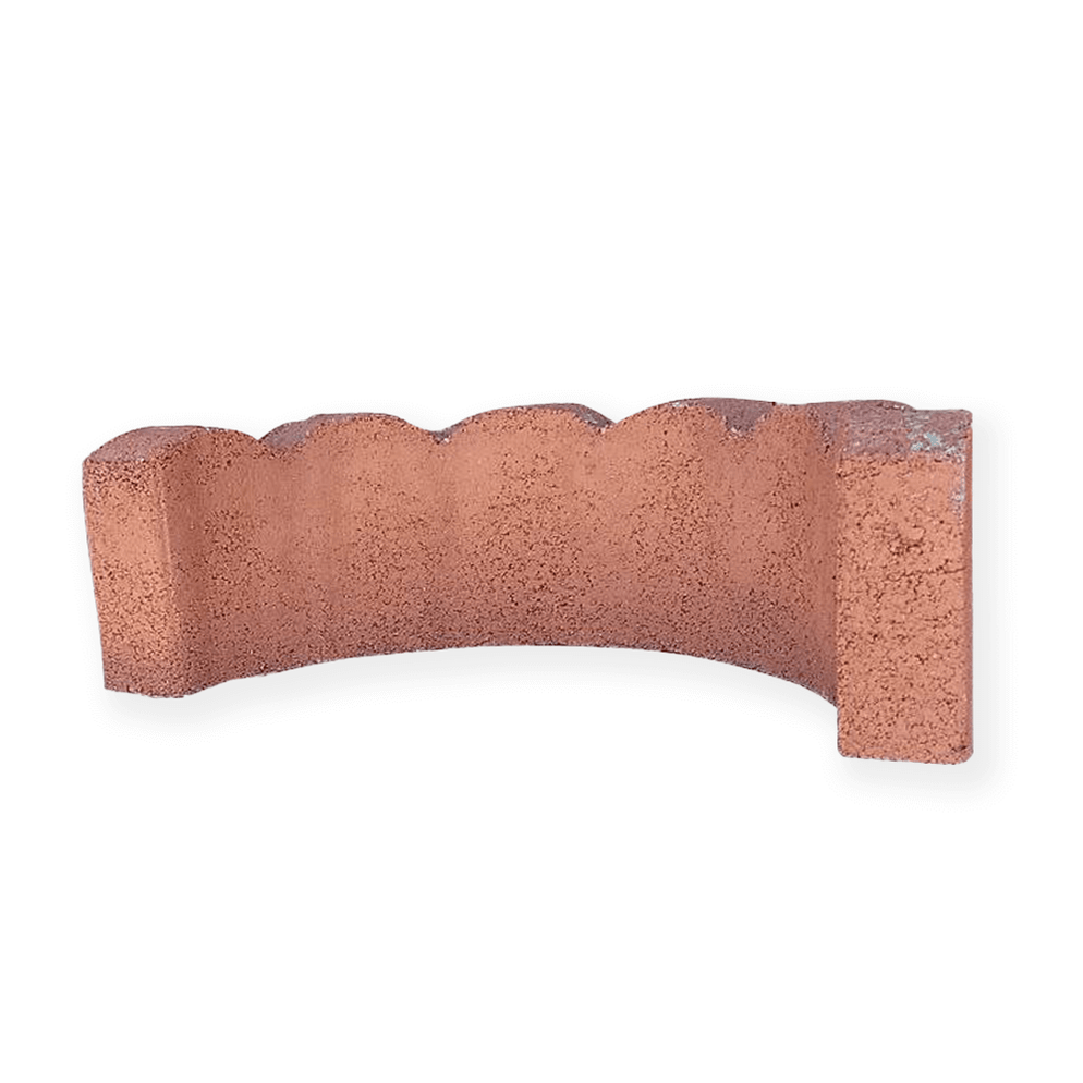 Paver Edger 18 in. x 5-1/4 in. Tree Ring Red Concrete (2-Pack)