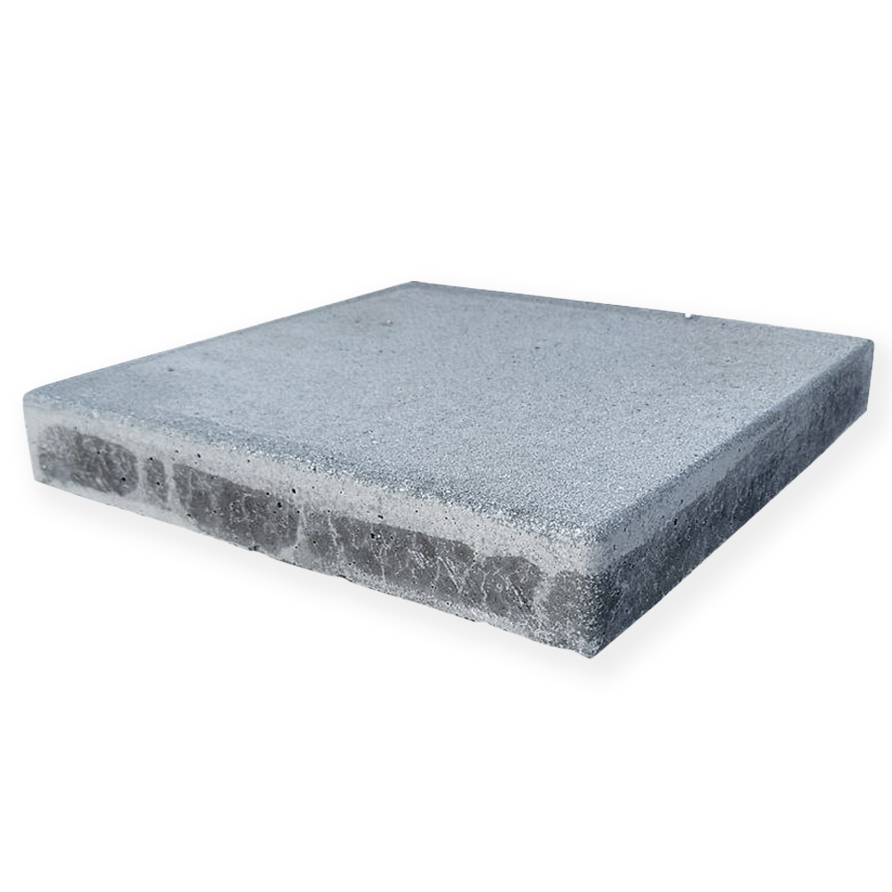 Paver Step Stone 12 in. x 12 in. x 2 in. French Grey Concrete ...
