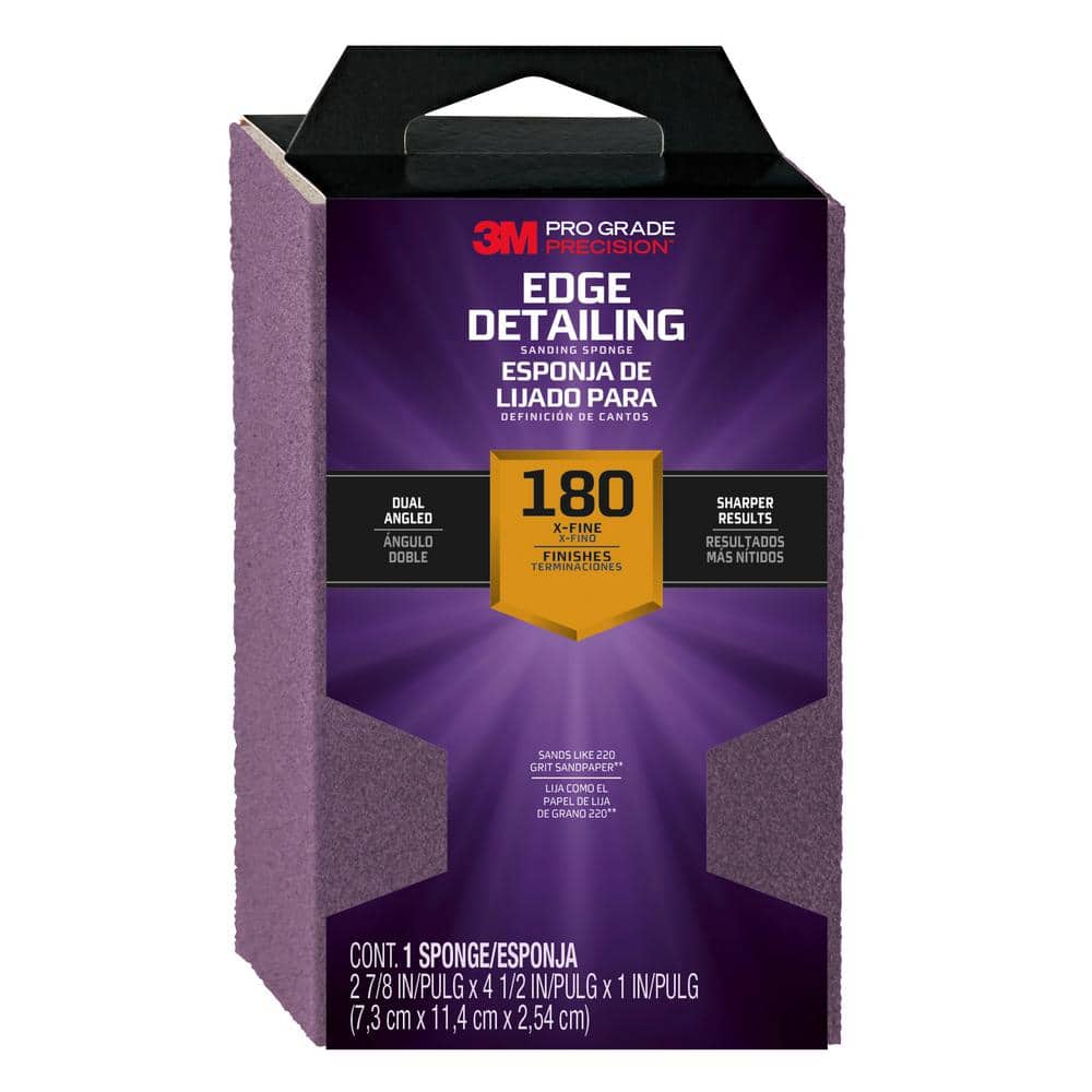 Sanding Sponge 180-Grit 4-1/2 in. x 2-7/8 in. x 1 in. Dual Angle