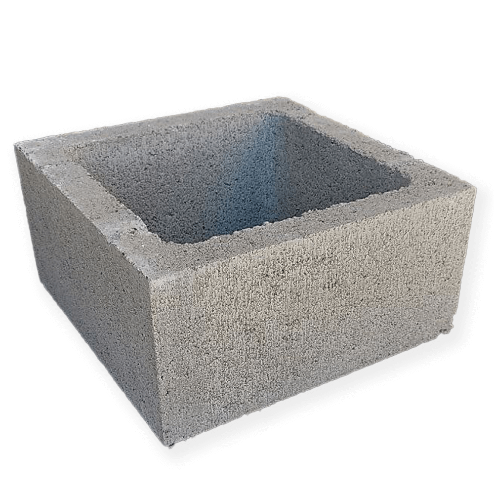 Concrete Block 16 in. x 16 in. x 8 in. Grey Same-Day Delivery
