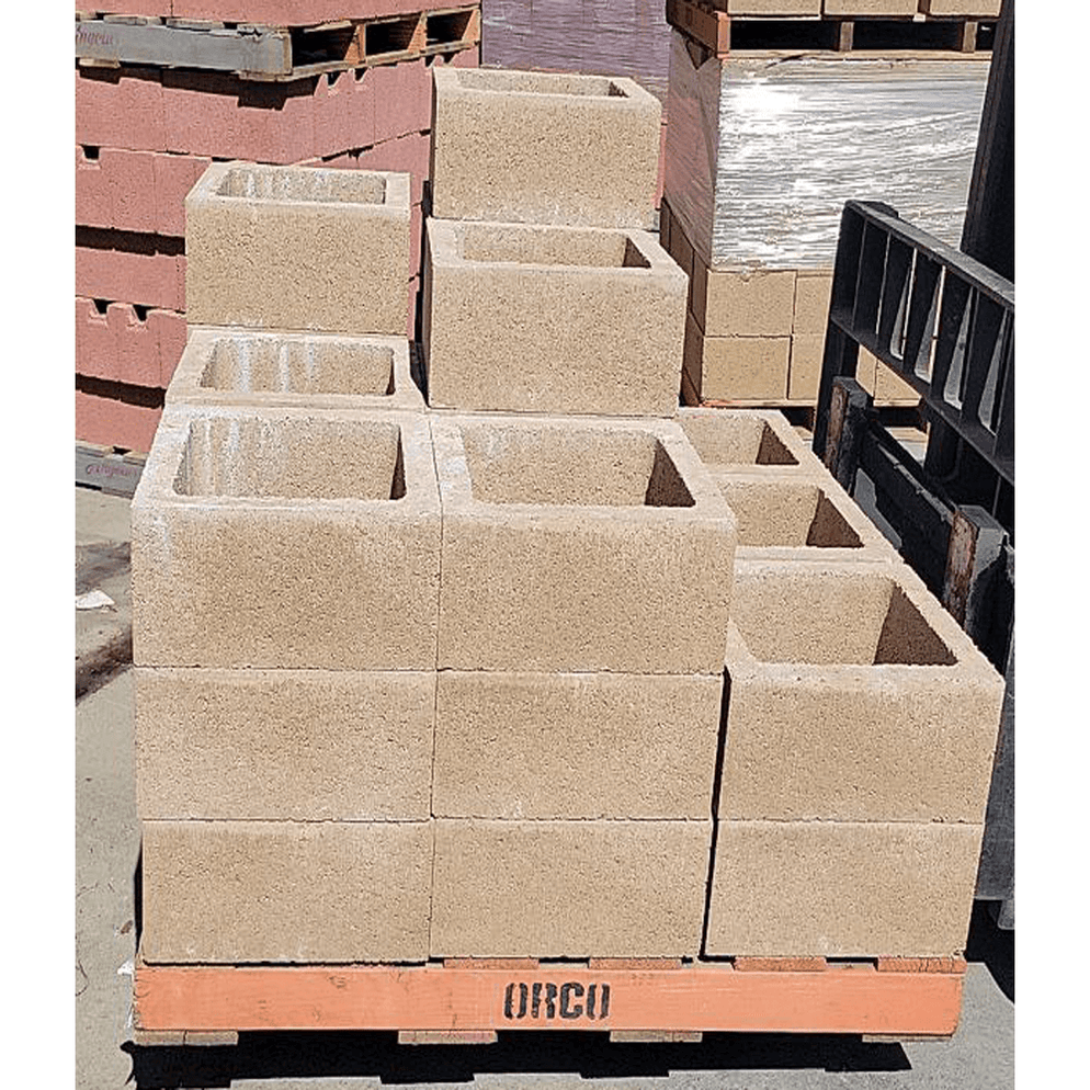 Concrete Block 16 in. x 16 in. x 8 in. Tan Same-Day Delivery