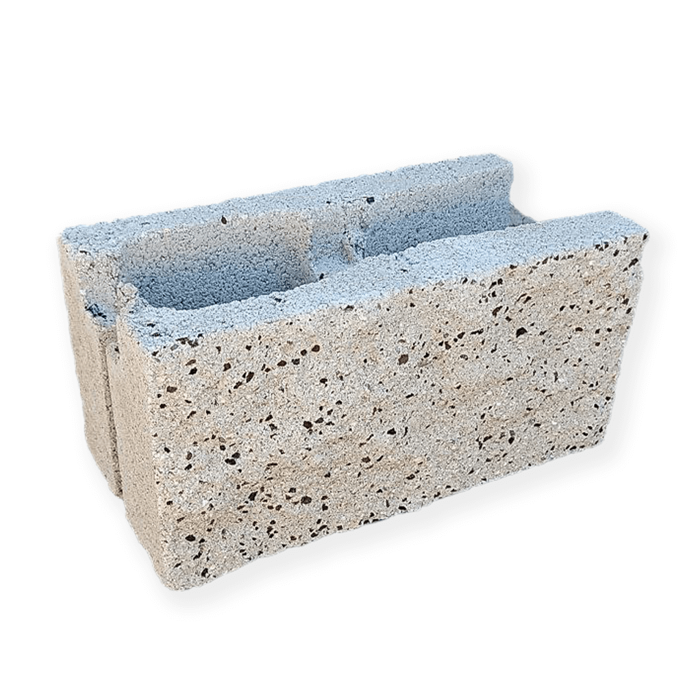Wall Block 8 in. x 8 in. x 16 in. Grey S1S Split Concrete Delivery