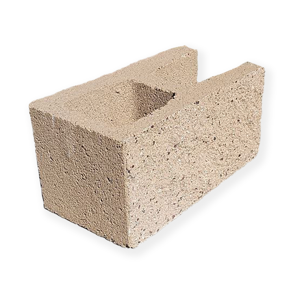 Wall Block 8 in. x 8 in. x 16 in. Tan S2S Split Concrete Delivery