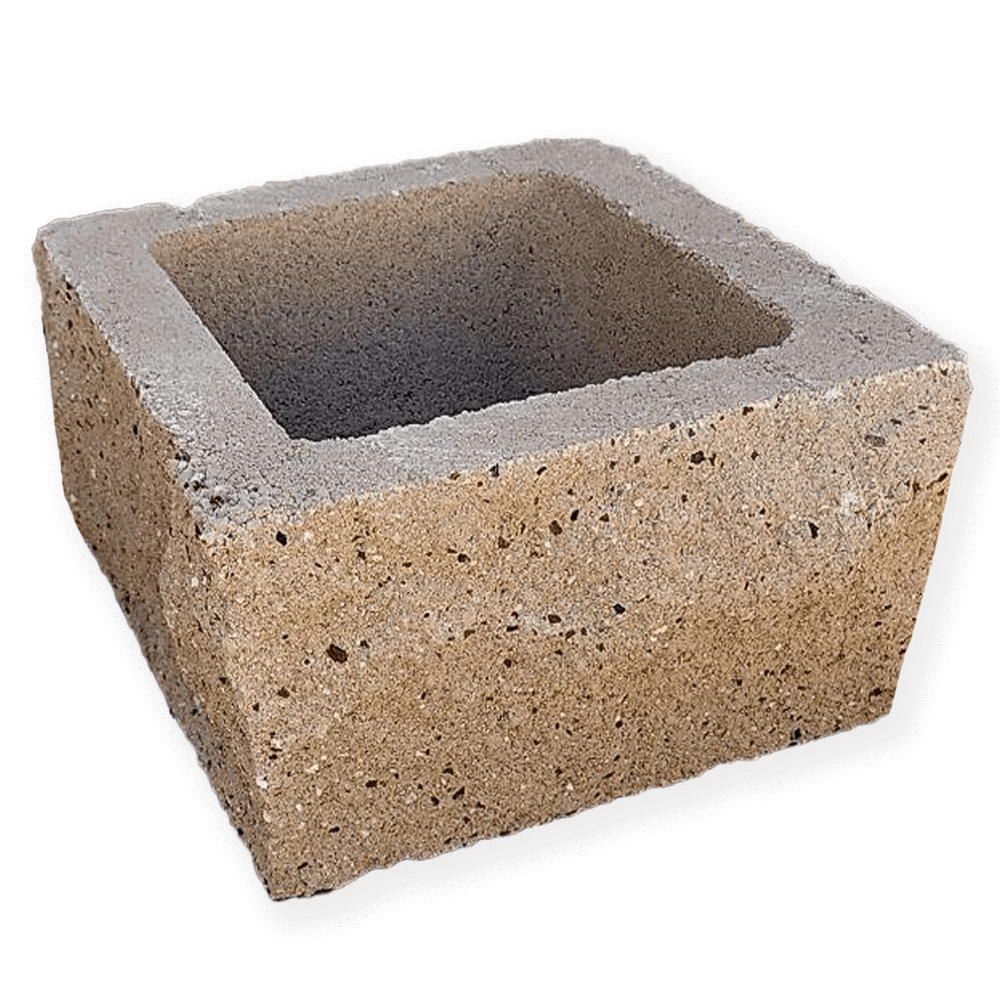 Wall Block 16 in. x 8 in. x 16 in. Tan S4S Split Concrete Delivery