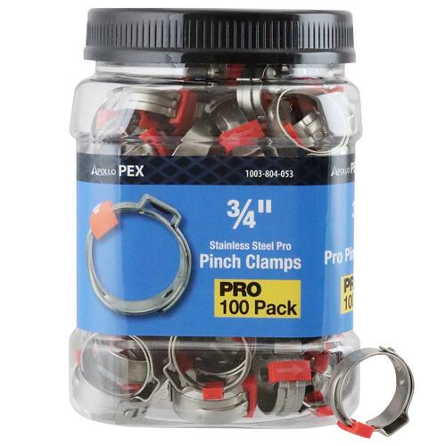 Stainless Steel PEX-B Barb Pro Pinch Clamp 3/4 in. Pro Pack (100-Pack)
