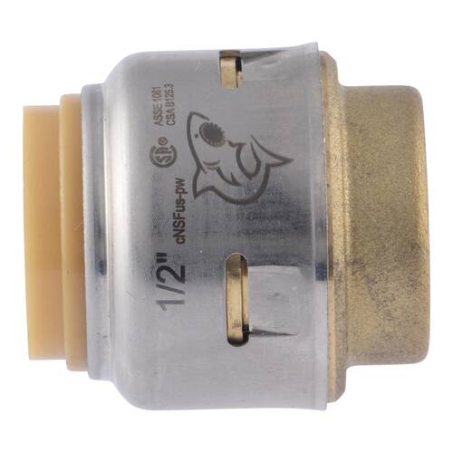 Brass Cap 1/2 in. Push Fit PSI-400 Same-Day Delivery