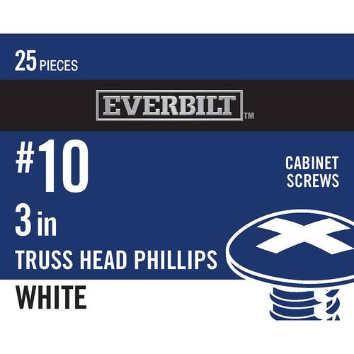 Zinc-Plated Phillips Drive Truss-Head Cabinet Screws with White Painted ...