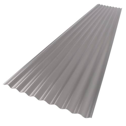 Roof Panel 26 in. x 12 ft. Corrugated Foam Polycarbonate, Castle Gray