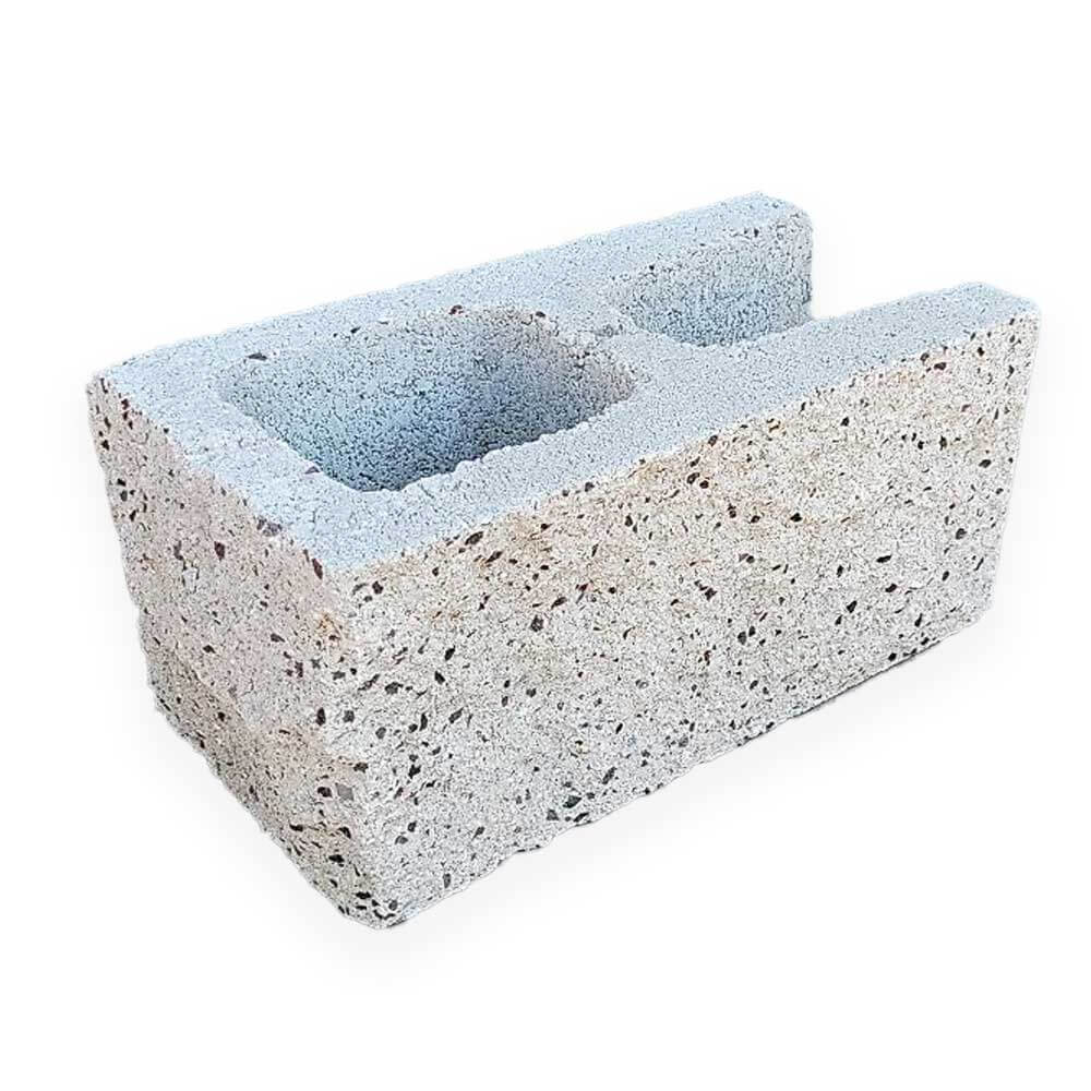 Wall Block 8 in. x 8 in. x 16 in. Grey S2S 1E Split Concrete Delivery