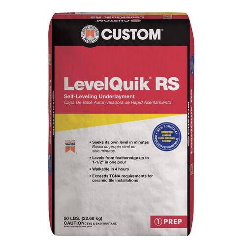 Self-Leveling Concrete Powder Mix LevelQuik (50 lb.) Gray Delivery