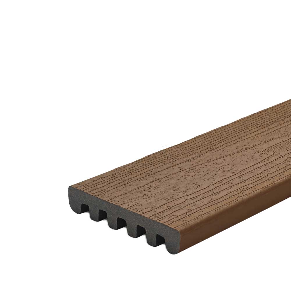 Composite Decking 1 in. x 6 in. x 16 ft. Saddle Grooved Edge Enhance ...