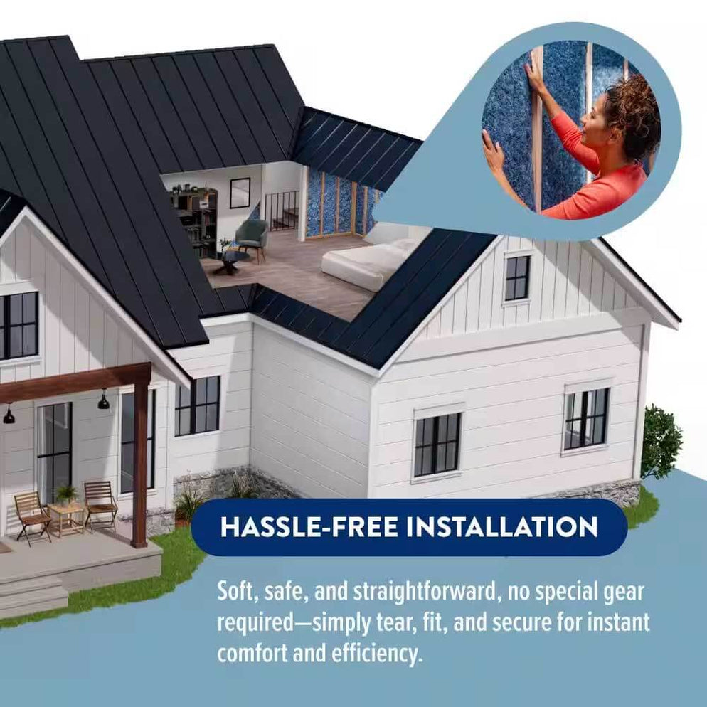Denim Insulation Batt R-13, 15 in. x 93 in. (78 sq. ft.) ULTRATouch