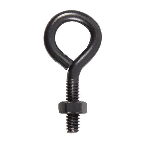 Eye Bolt 1/4 in.-20 x 2 in. Black (2-Pack) Same-Day Delivery