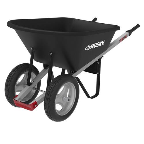 Wheelbarrow Poly Dual FF 6 cu. ft. Same-Day Delivery
