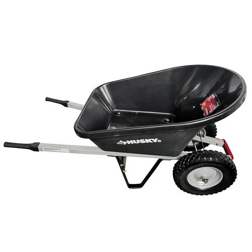 Wheelbarrow Poly 6 cu. ft. with Flat-Free Tires Same-Day Delivery
