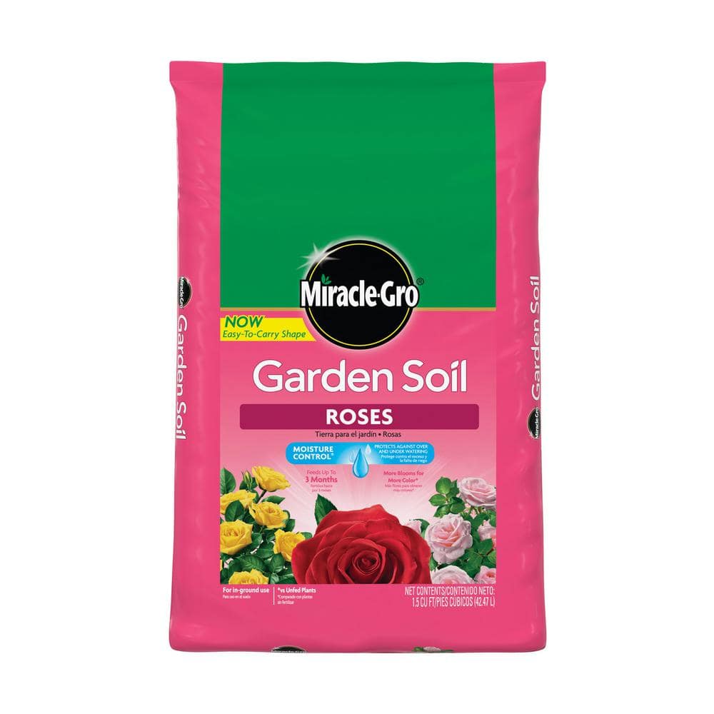 Potting Mix 1.5 cu.ft Garden Soil for Roses Moisture Control Miracle-Gro