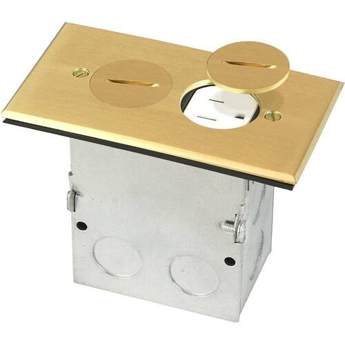 Electrical Box for Wood Sub-Flooring with 15A TR Duplex Receptacle ...