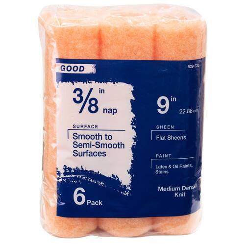 Polyester Roller Cover Medium-Density 9 in. x 3/8 in. 6-Pack Delivery