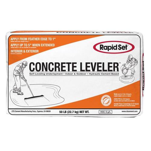 Self-Leveling Concrete Powder Mix Rapid Set (50 lb.) Gray Delivery