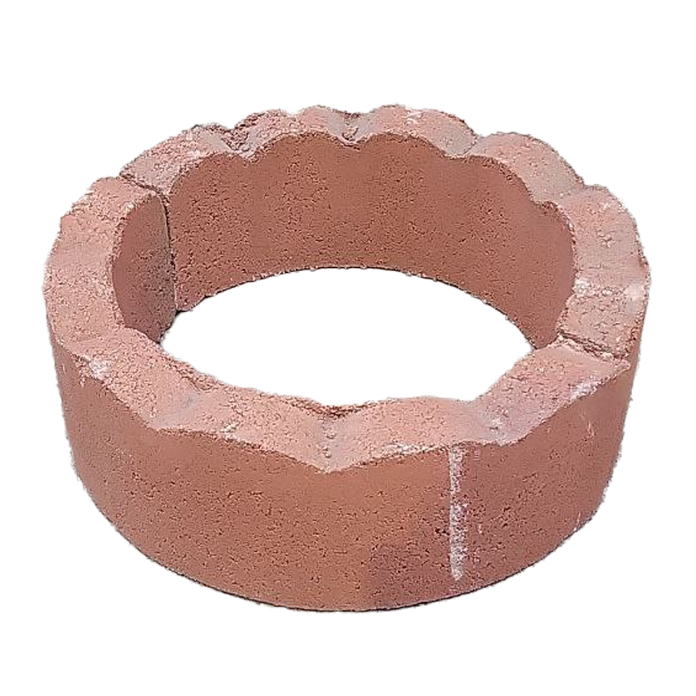 Paver Edger 18 in. x 5-1/4 in. Tree Ring Red Concrete (2-Pack)