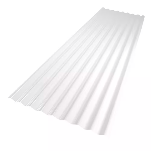 Roof Panel 26 in. x 12 ft. Corrugated PVC, White Same-Day Delivery