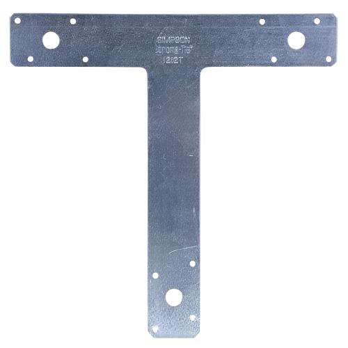 Metal Strap T Strap 12x12 in. Galvanized 14-Gauge Same-Day Delivery