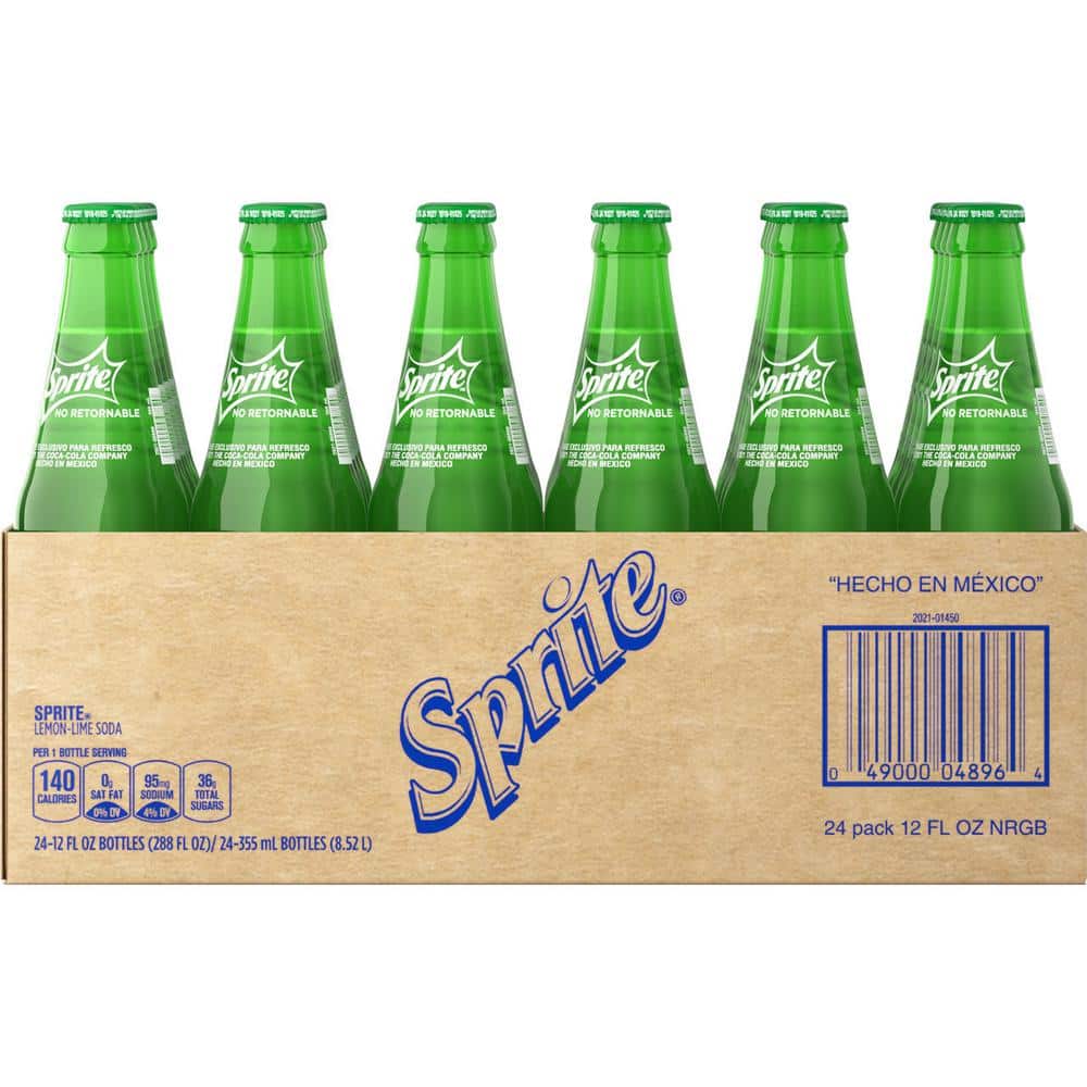 Sprite 355 ml Mexico Glass Bottles (24-Pack) Same-Day Delivery