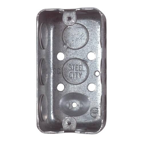 Metal Utility Box 4 in. x 2-1/8 in. New Work 1-Gang Same-Day Delivery