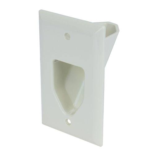 Wall Plate 1-Gang 1-Decorator/Rocker/1-Duplex Plastic White (1-Pack)