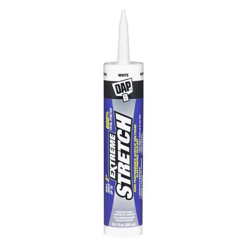 Acrylic Caulk 10.1 oz. Elastomeric Premium Crachproof Extreme Stretch White