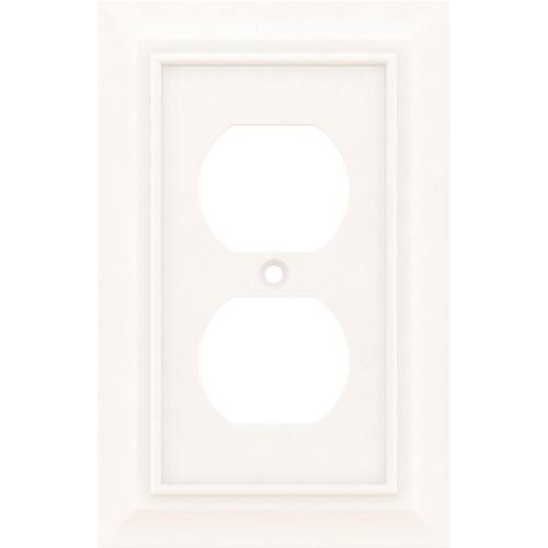 Wall Plate Single Duplex 1-Gang Derby White (1-Pack) Same-Day Delivery